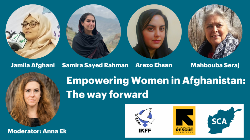Empowering Women in Afghanistan: The way forward – Svenska ...